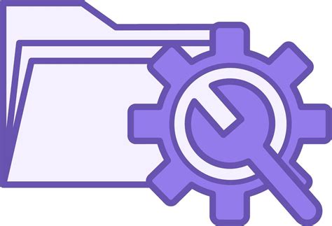 Colored Testing Icon Icon Of Computer Folder Gear And Wrench