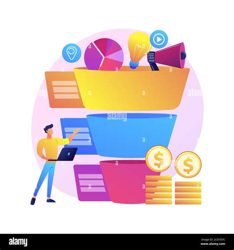 Sales Pipeline Management Abstract Concept Vector Illustration Stock
