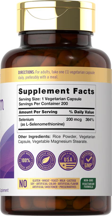 Selenium 200mcg 200 Capsules