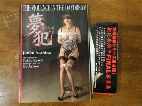 傷や汚れあり雑誌写真集14朝比奈順子 緊縛写真集 夢犯 1996年12月 第1刷 帯は難有 撮影 河合孝雄 グラビア タレント