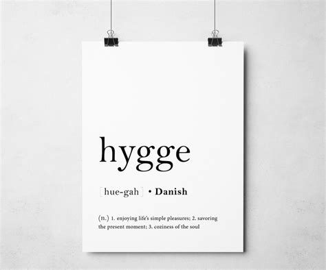Hygge Definition Print Liesel Wall Art Hygge Printable Hygge Gift