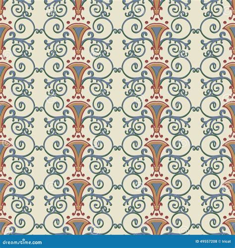 Seamless Pattern Stylized The Ancient Roman Stock Vector Illustration
