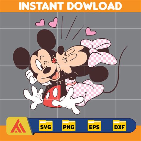 Vintage Mickey And Minnie Svg Disney Valentines Day Svg Di Inspire