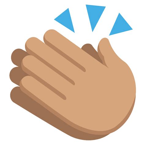 Tono De Piel Medio Manos Aplaudiendo Clipart Dibujos Animados