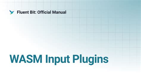 Wasm Input Plugins Fluent Bit Official Manual