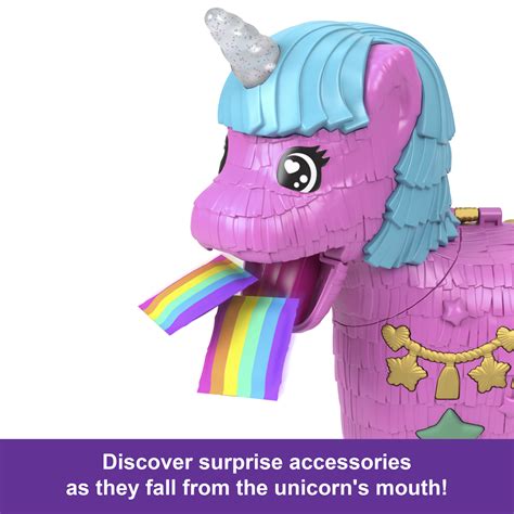 Polly Pocket Unicorn Partyland Pinata Playset The Entertainer
