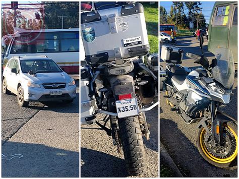 Accidente De Tránsito En Osorno Deja A Motociclista Lesionado