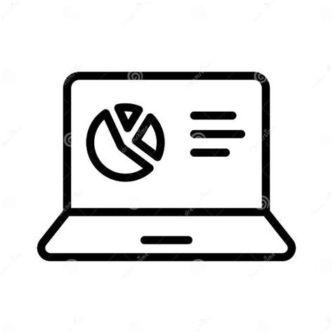 Laptop Vector Thin Line Icon Stock Vector Illustration Of Laptop