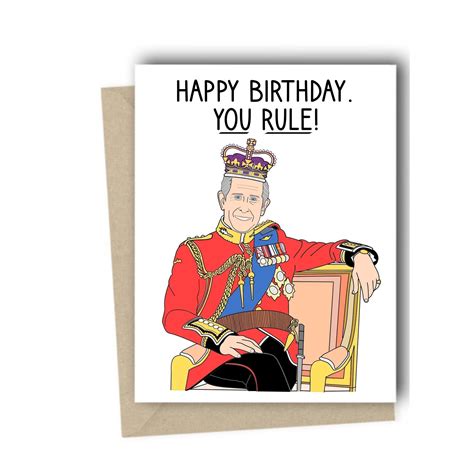 Prince Charles Birthday Card King Charles Queen Elizabeth Etsy