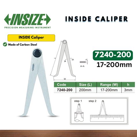 Insize Inside Outside Inside Spring Divider Calipers Steel