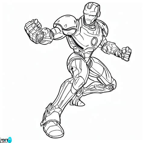 דף צביעה איירון מן החזק להדפסה והורדה בחינם דופי