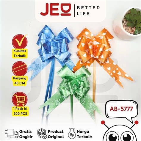 Jual 1 Bungkus Isi 200 Pcs JEDI Pita TARIK Motif 30 Mm Serut Parcel