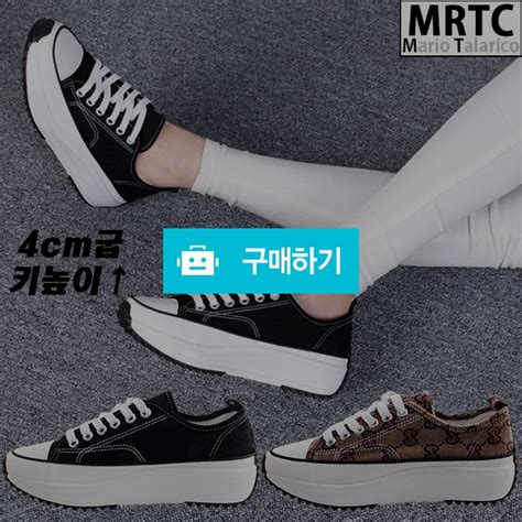 마리오탈라리코 자수패턴 통굽 키높이스니커즈 4cm굽 여성스니커즈 여자운동화 통굽신발 37000원 마리오탈라리코님의 스토어