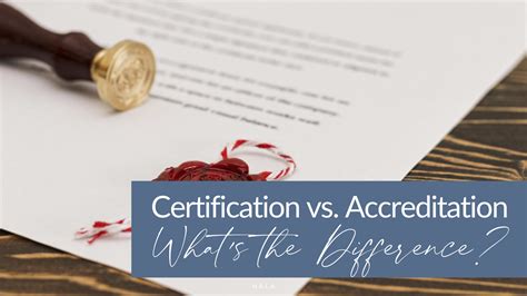 Certification Vs Accreditation