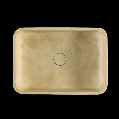 Travertine Classico Light Filled Honed Rectangular Basin 1931