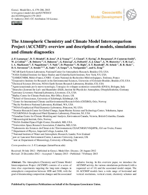 Pdf The Atmospheric Chemistry And Climate Model Intercomparison