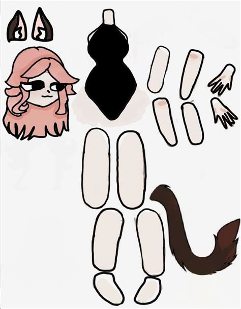 Идея для бумажной кукли Sticker Drucken Kreativ Basteln Selbstgemachte Geschenke Basteln