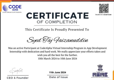 Syed Taj Faizanuddin On Linkedin Codealpha