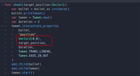 Halpp How Do I Use Tween To Move A Projectile From Point A To B R Godot