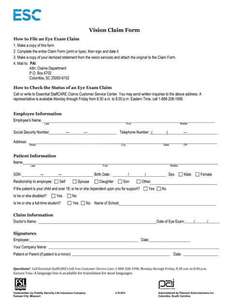 Fillable Online Otip Health Claims Extended Health Benefits Claim Po