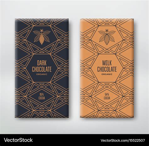 Set Realistic Vertical Chocolate Banners Vector Image