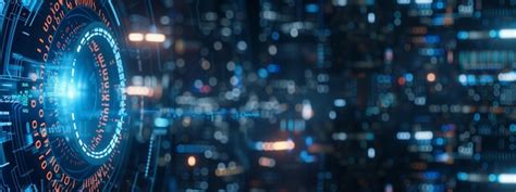 Premium Photo Blue Binary Code Tunnel Leading To The Heart Of Cyberspace