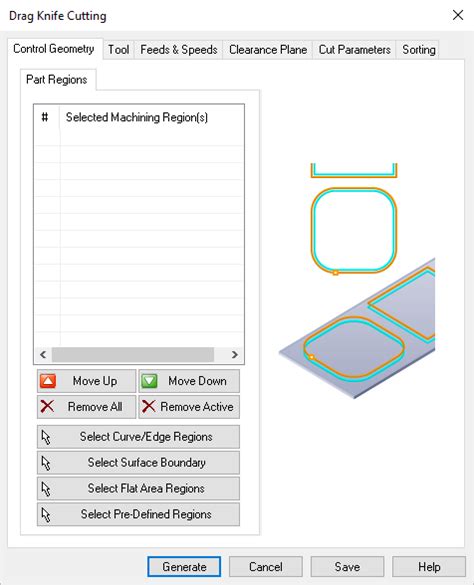 Mill Module Creating Axis Operations Knife Cutting Control Geometry