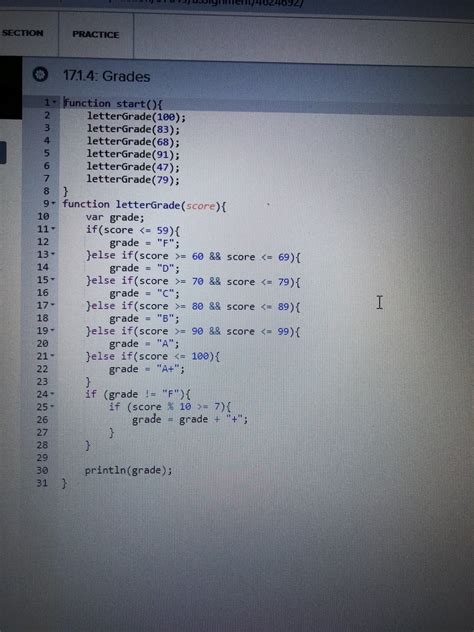 Javascript 1714 Grades Rcodehs