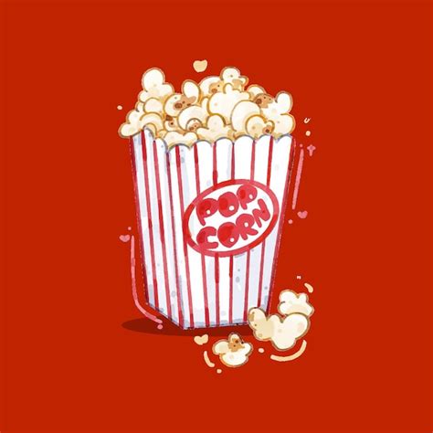 Premium Vector Corn Popcorn Cartoon Illustration