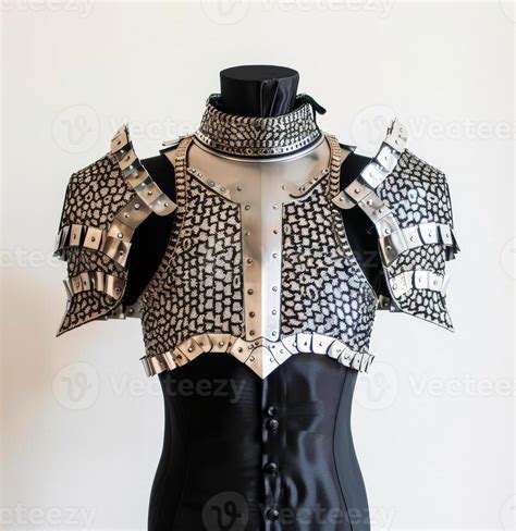 Elegant Medieval Armor Inspired Fashion Garment Displayed On A