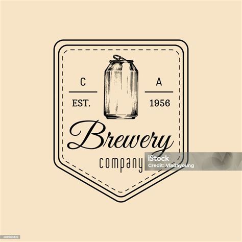 크 래 프 트 맥주 배지 수 있습니다 오래 된 양조장 아이콘입니다 라 거 레트로 로그인 하십시오입니다 손 일 그림을 스케치 했다 벡터 빈티지 라벨입니다 0명에 대한 스톡
