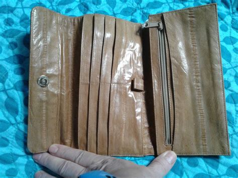 Cartera De Piel De Anguila Vintage Etsy