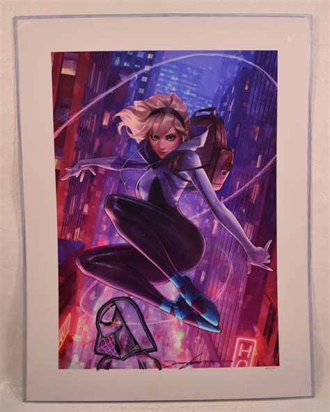 Sideshow Spider Gwen Unmasked Variant Art Print Ap And Numbered 18 X 24