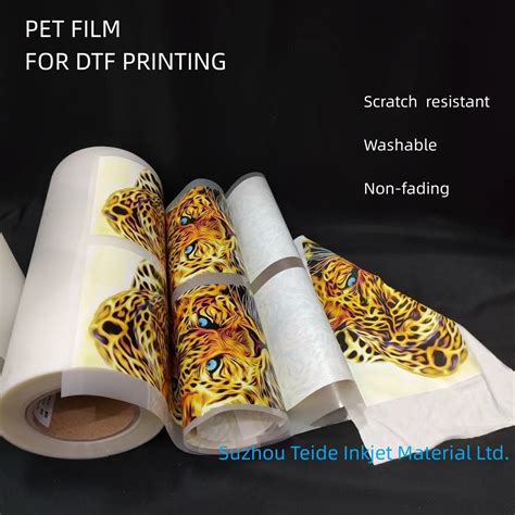 Wholesale White Ink Printable T Shirt Heat Transfer Non Slip Dtf Pet Film For Dtf Digital Inkjet