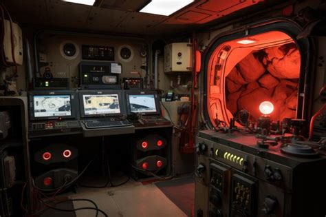 Premium Ai Image Interior Control Panel Of Mars Simulation Habitat