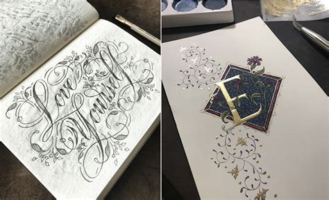 Pencil Lettering And Illuminated Letters With Evelyn Wong Paper And