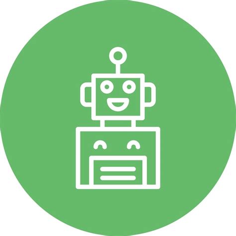 Ilustración Del Icono Vectorial Del Robot Del Conjunto De Iconos De