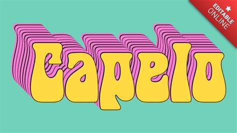 Capelo Retro Layered Love 3d Text Effect Generator