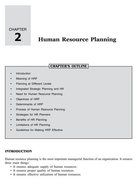 pdf chapter s outline pvt chapter s outline human resource planning