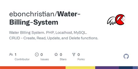 Github Ebonchristian Water Billing System Water Billing System Php