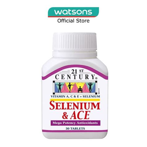 21st Century Healthcare Selenium And Ace Mega Potency Antioxidants Tablets Protect From Free