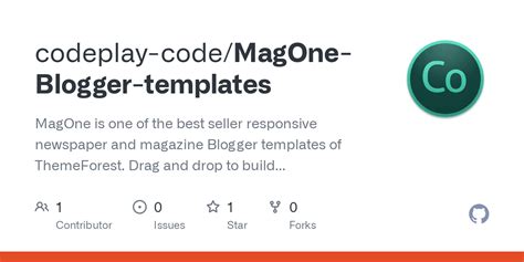 Github Codeplay Code Magone Blogger Templates Magone Is One Of The