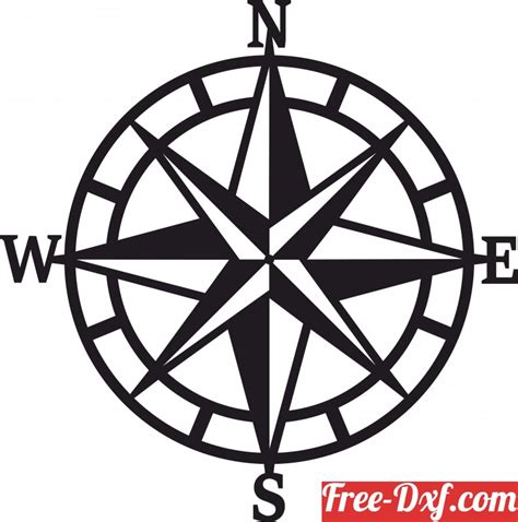 Download Nautical Compass North Arrow Dxf Uqaw6 High Quality Free