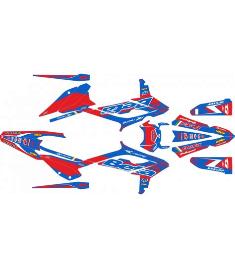 Kit Adhesivos Beta Rr 2023 Factory Azul Rojo