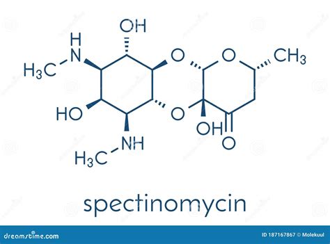 Spectinomycin Molecular Structure 3d Model Molecule Antibiotic Structural Chemical Formula