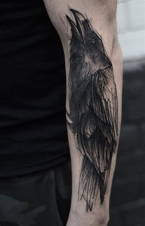 Kamil Mokot Raven Tattoo Raven Tattoo Black Crow Tattoos Brush Tattoo