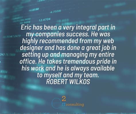 E2 It Consulting On Linkedin Client Testimonial Itservices Cybersecure