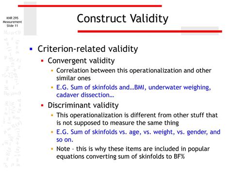 Criterion Validity