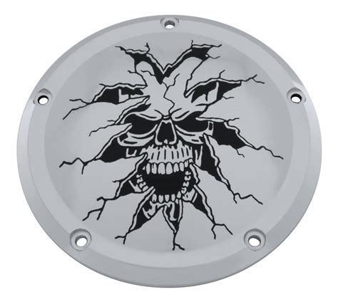 Tear Thru Skull Derby Cover 7 ¾ Inches Diameter Custom Engraving Ltd
