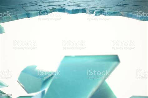 3d 그림 깨진된 얼음 벽 센터에 구멍 당신의 배너 광고에 대 한 장소입니다 3차원 형태에 대한 스톡 사진 및 기타 이미지